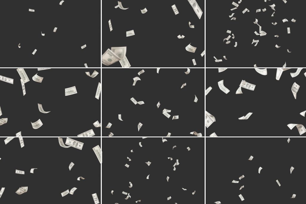 Raining Money Overlay, Falling Money - Photography World